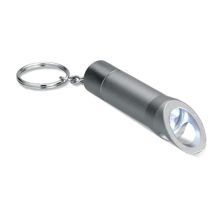 Metal Led Torch Keyring With Bottle Opener | Branded